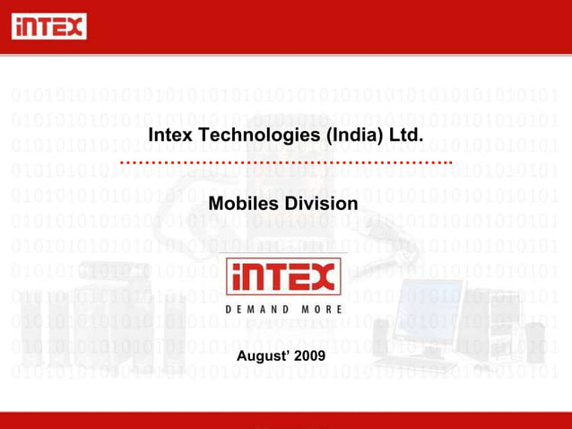 INTEX offer For bangalore distribution | PPT