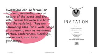 Invitations.pptx | Wedding | Personal Celebrations & Life Events