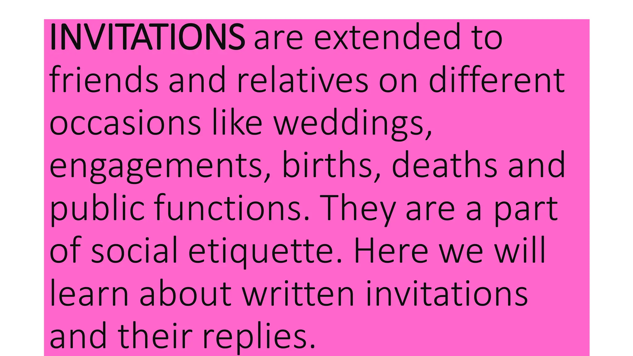 Invitations Class XII.pdf basic ideas .. | PDF