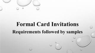 Invitations Class XII.pdf basic ideas .. | PDF