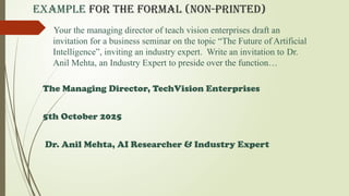 INVITATIONS model to create your own invitation.ppt