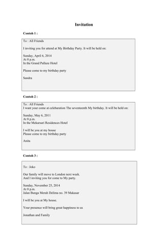 Invitation text | DOC
