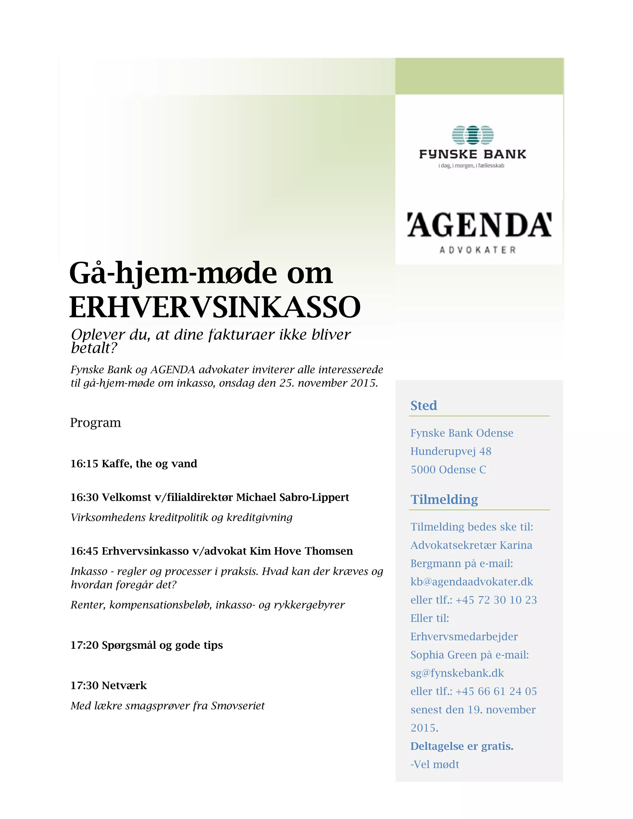 Invitation til gå hjem-møde om inkasso | PDF Invitation til gå hjem-møde om inkasso | PDF