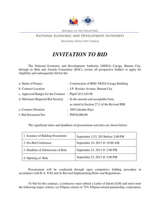 Invitation to bid | PDF