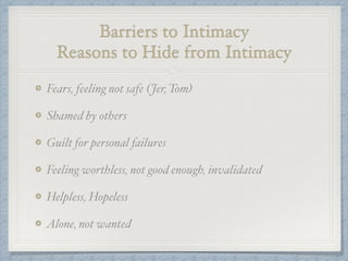 Invitation to Intimacy | PPT