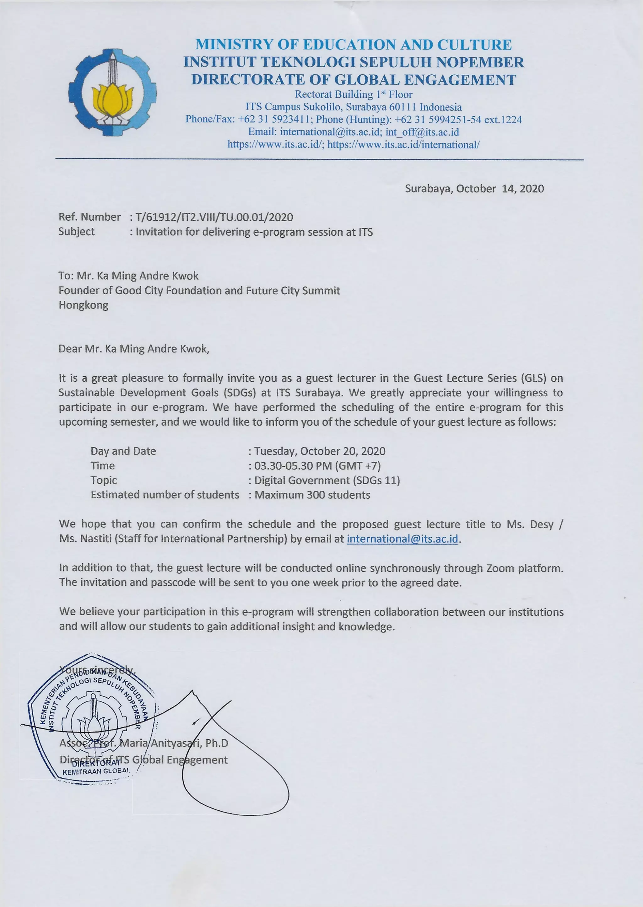 Invitation | Guest Lecture Series (GLS) on Sustainable Development ...