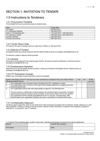 Invitation to tender | PDF
