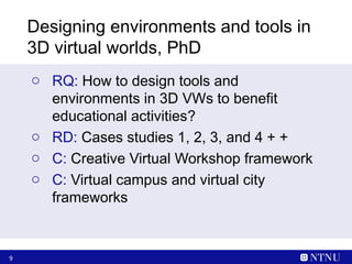 3D virtual worlds and other cooperation technologies for learning | PPT ...