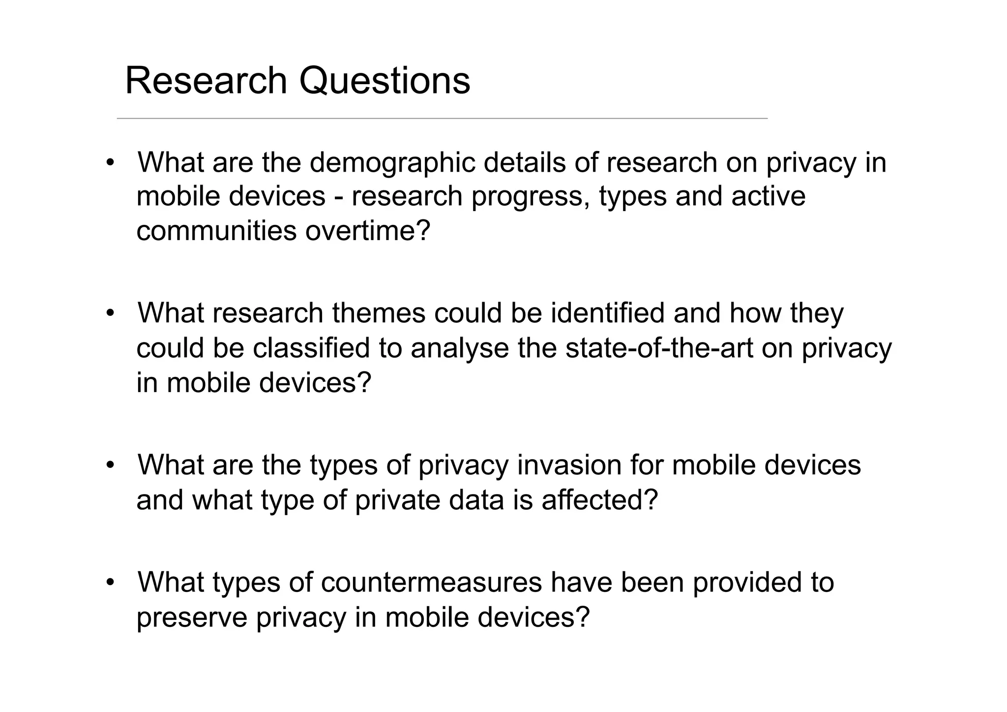 Mobile Devices: Systemisation of Knowledge about Privacy Invasion ...