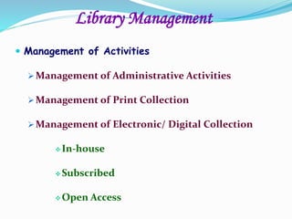 Role of Information Technology in Library Management in Digital Era | PPT