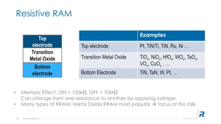RRAM Status and Opportunities | PDF