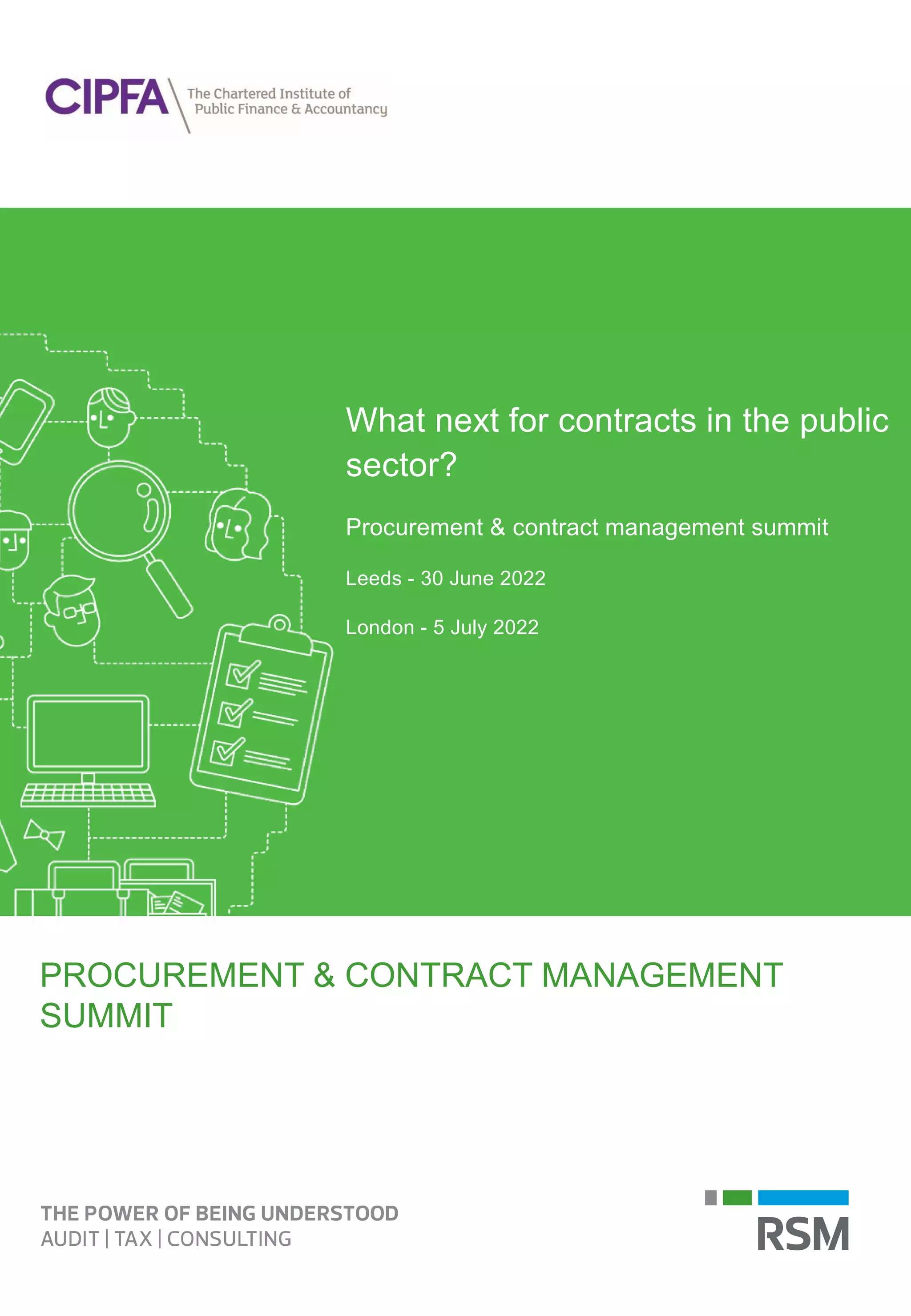 Invite to CIPFA RSM Procurement & contract management conference - 2022 ...