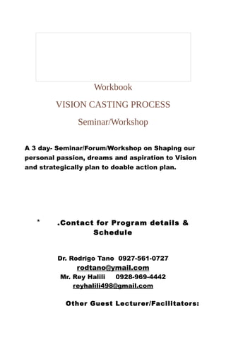 Invite vision casting (recovered) | RTF | Spirituality | Religion ...