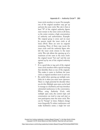 Authority Circle - Inviting Leadership by Daniel Mezick | PDF