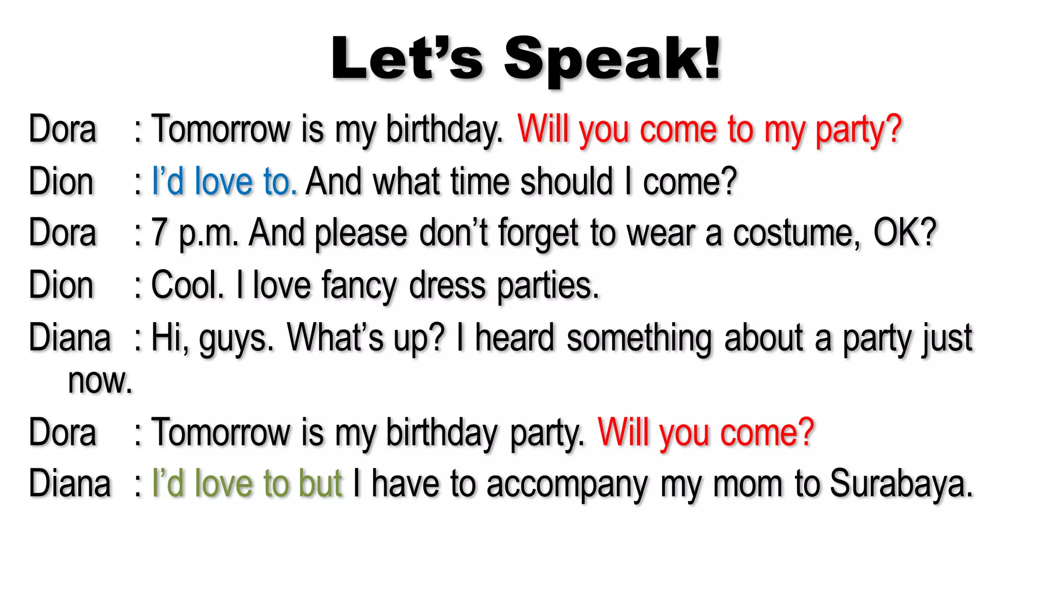 Inviting, Accepting and Refusing An Invitation | PPT | Free Download