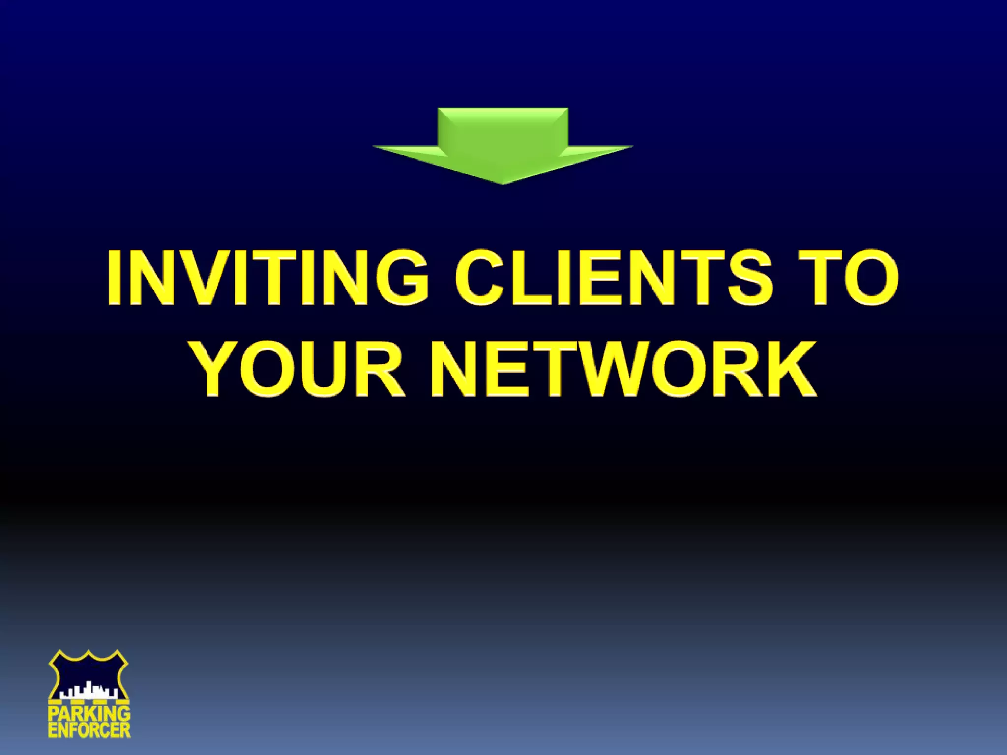 Inviting clients to your network | PPTX