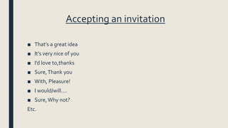 Daily Expressions -Inviting someone | PPT