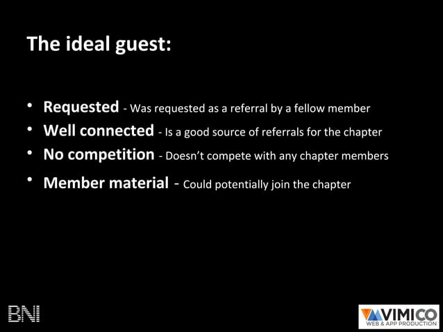 Inviting Visitors at BNI | PDF