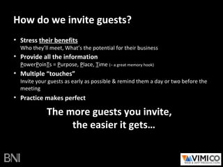 Inviting Visitors at BNI | PDF