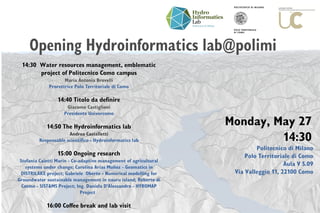 Hydroinformatics Lab Opening Politecnico di Milano | PDF | Student Financial Aid | Financial ...