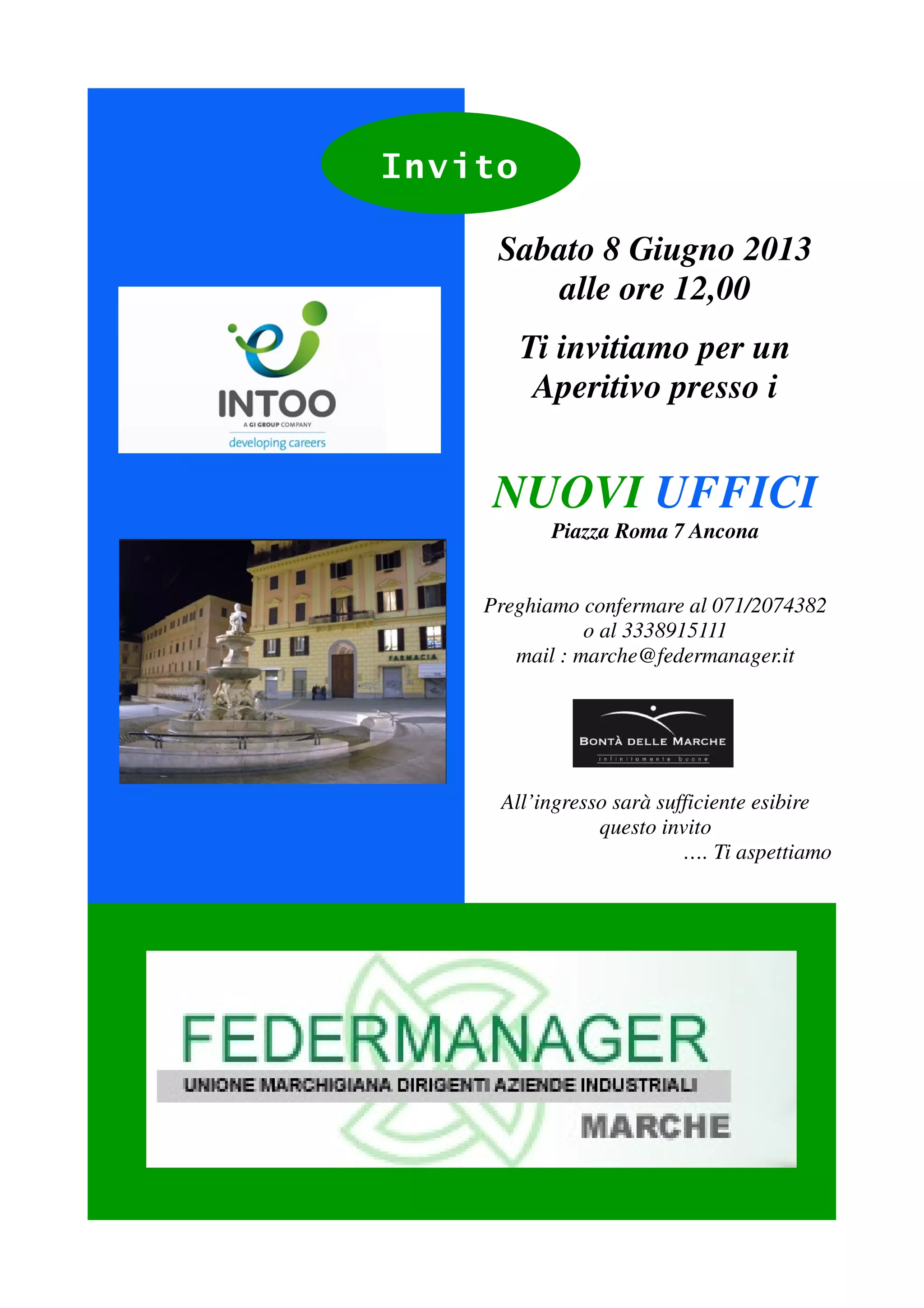 Invito intoo e federmanager inaugurazione | PDF | Alcoholic Beverages ...