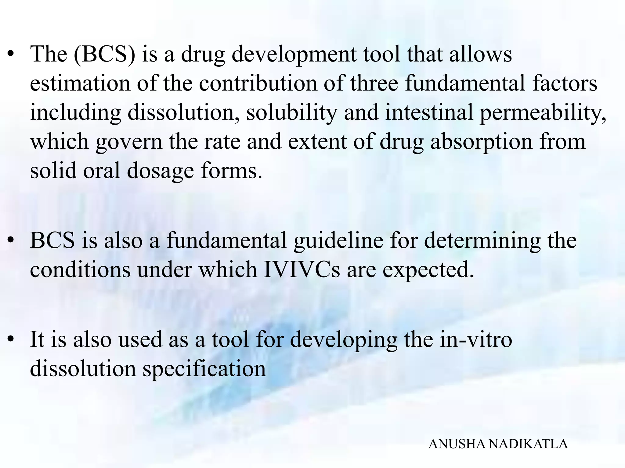 IN VITRO - IN VIVO CORRELATION | PPTX