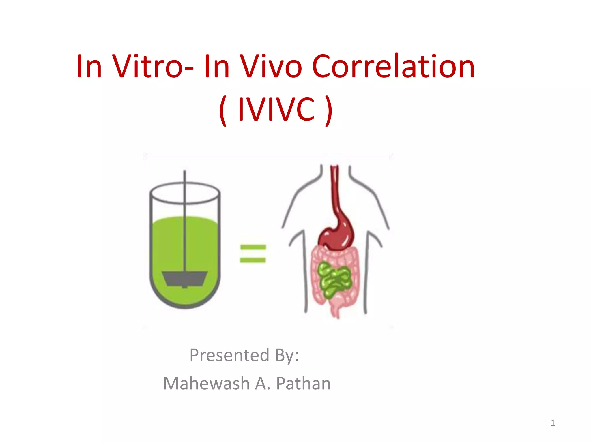 In Vitro In Vivo Correlation Pptx