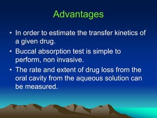IN VITRO AND IN VIVO METHODS FOR BUCCAL ABSORPTION | PPT | Ear, Nose ...