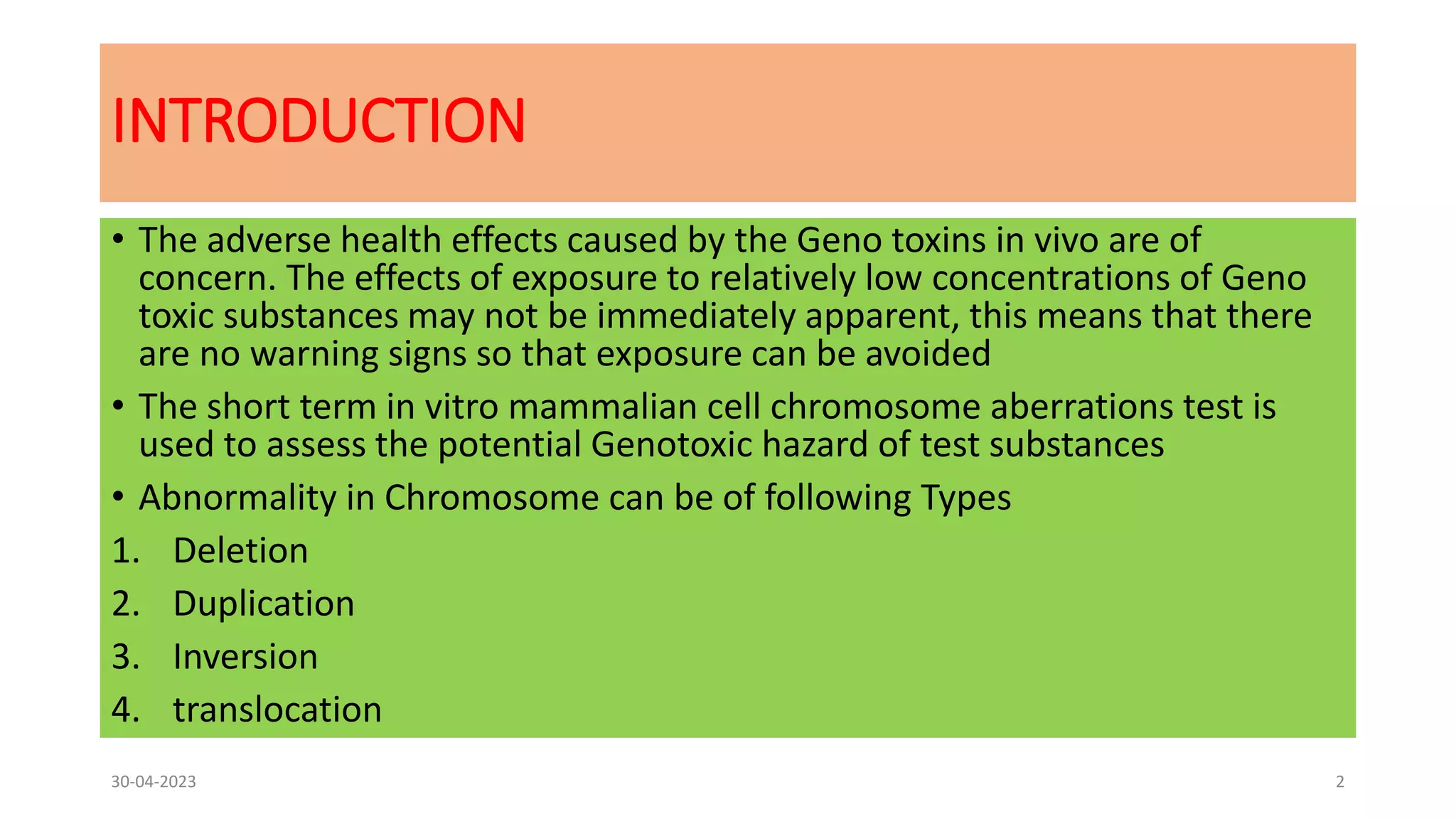 IN VITRO CHROMOSOMAL ABERRATION TESTS.pptx