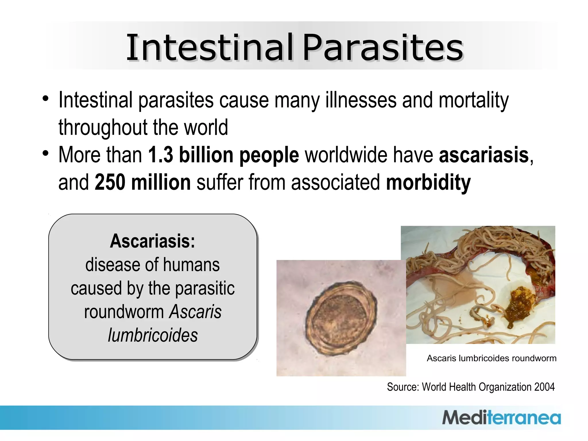 Intestinal Parasite Infections Affect Billions of People Worldwide | PPT