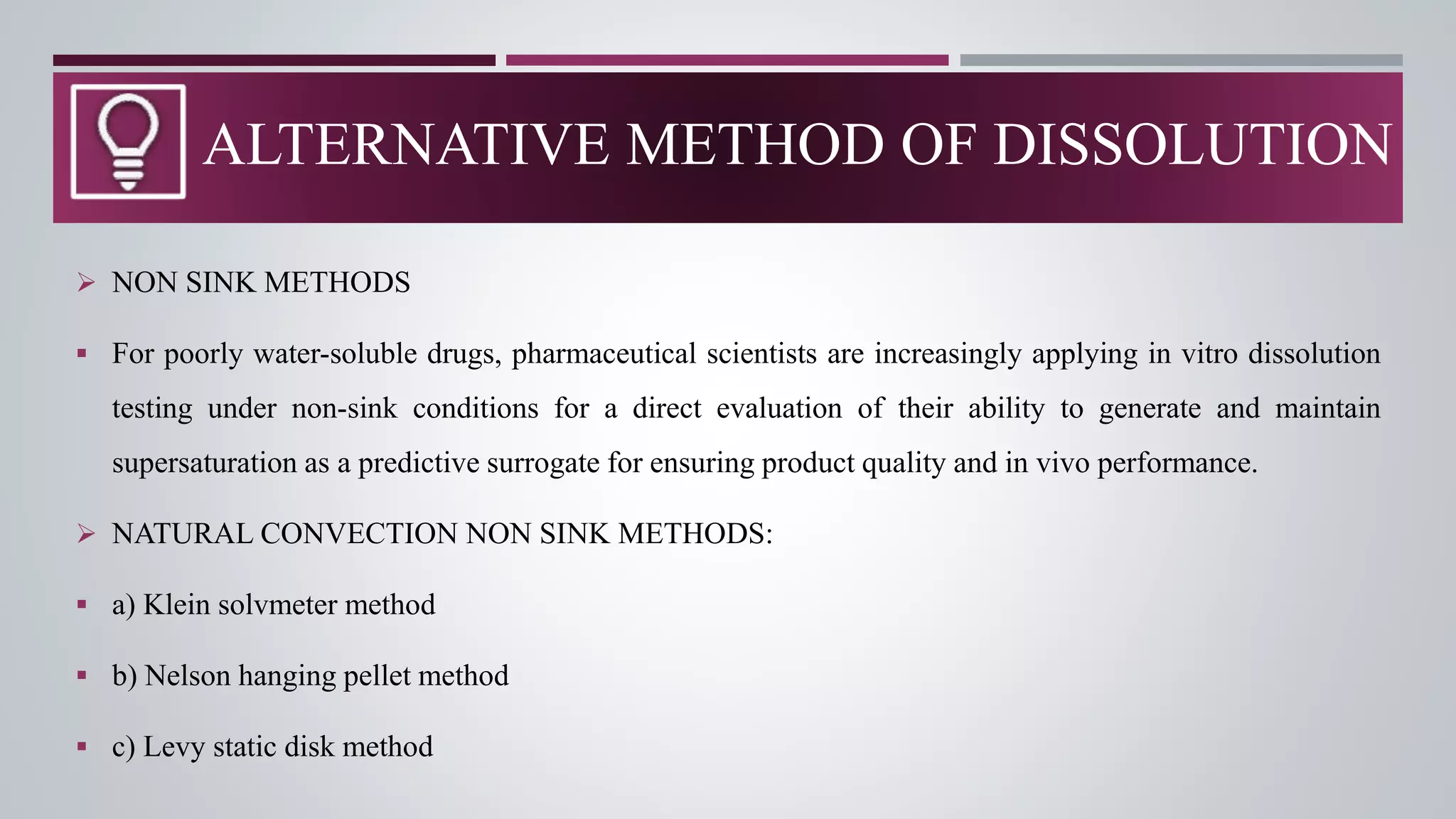 In vitro dissolution, Alternative Methods.pptx