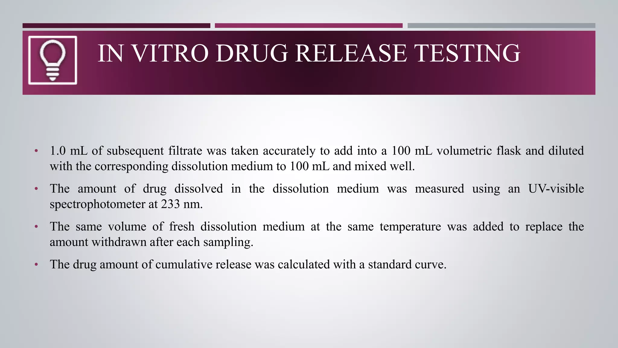 In Vitro Dissolution And Alternative Methods Involving In Drug Release Pptx