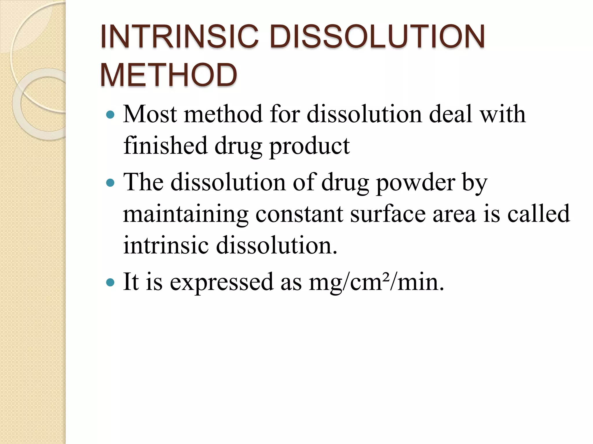 Invitro : dissolution and drug release testing | PPTX