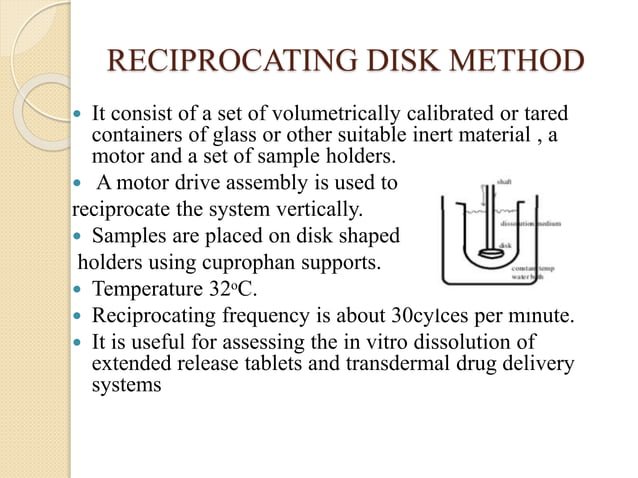 Invitro : dissolution and drug release testing | PPTX | Chemistry | Science