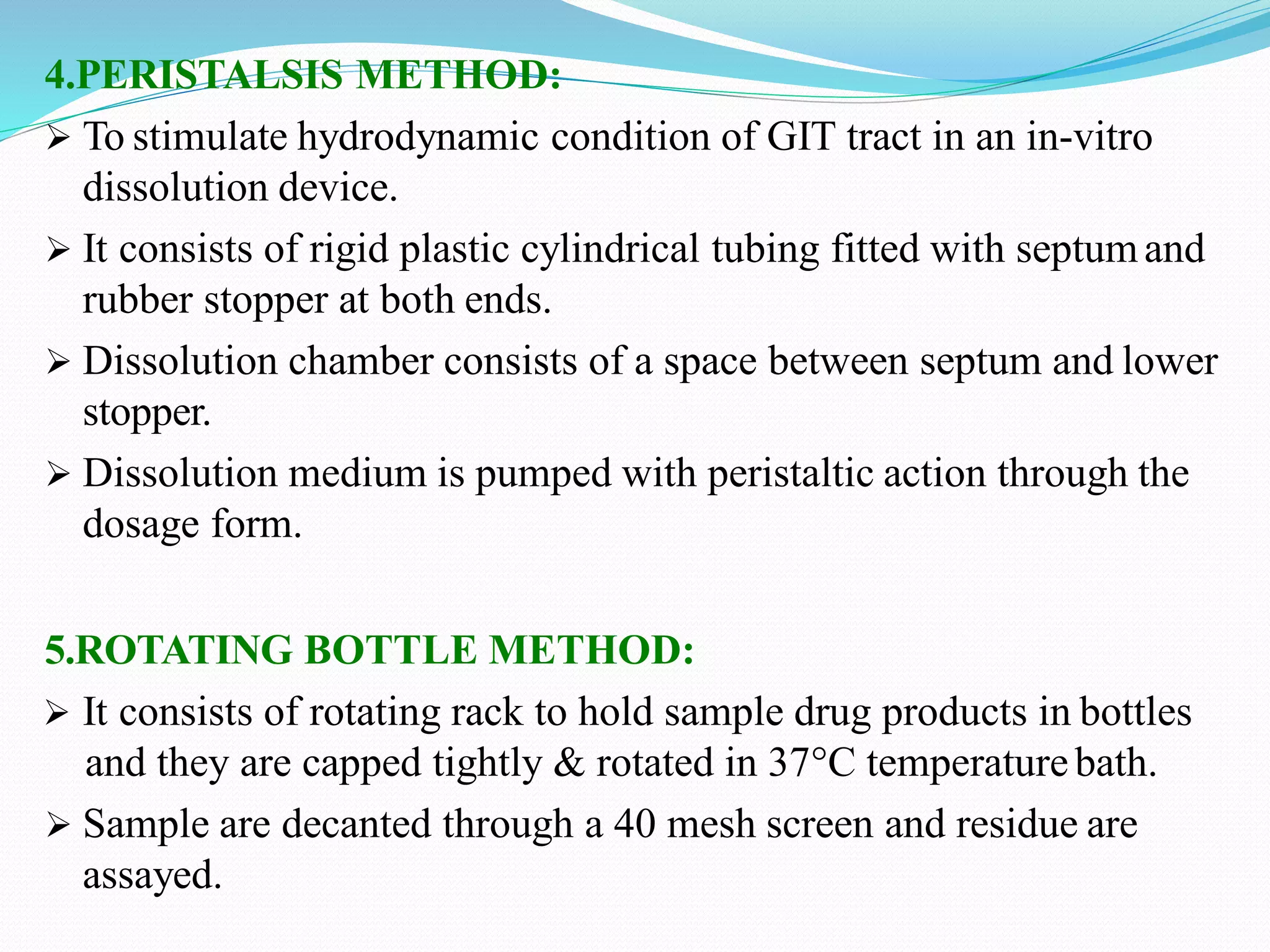 In vitro dissolution testing methods | PDF