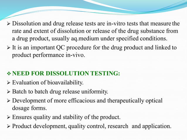 In vitro dissolution testing methods | PDF | Chemistry | Science