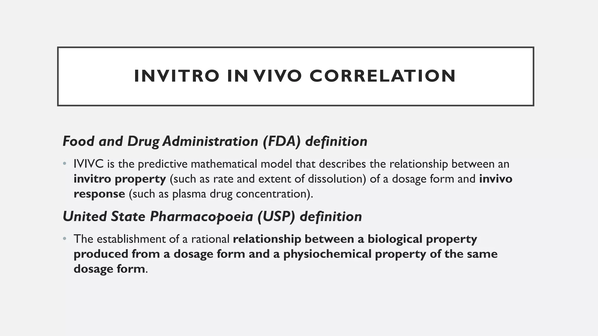 Invitro drug product performance | PDF