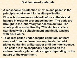invitro fertilization and its role in plant tissue culture | PPTX