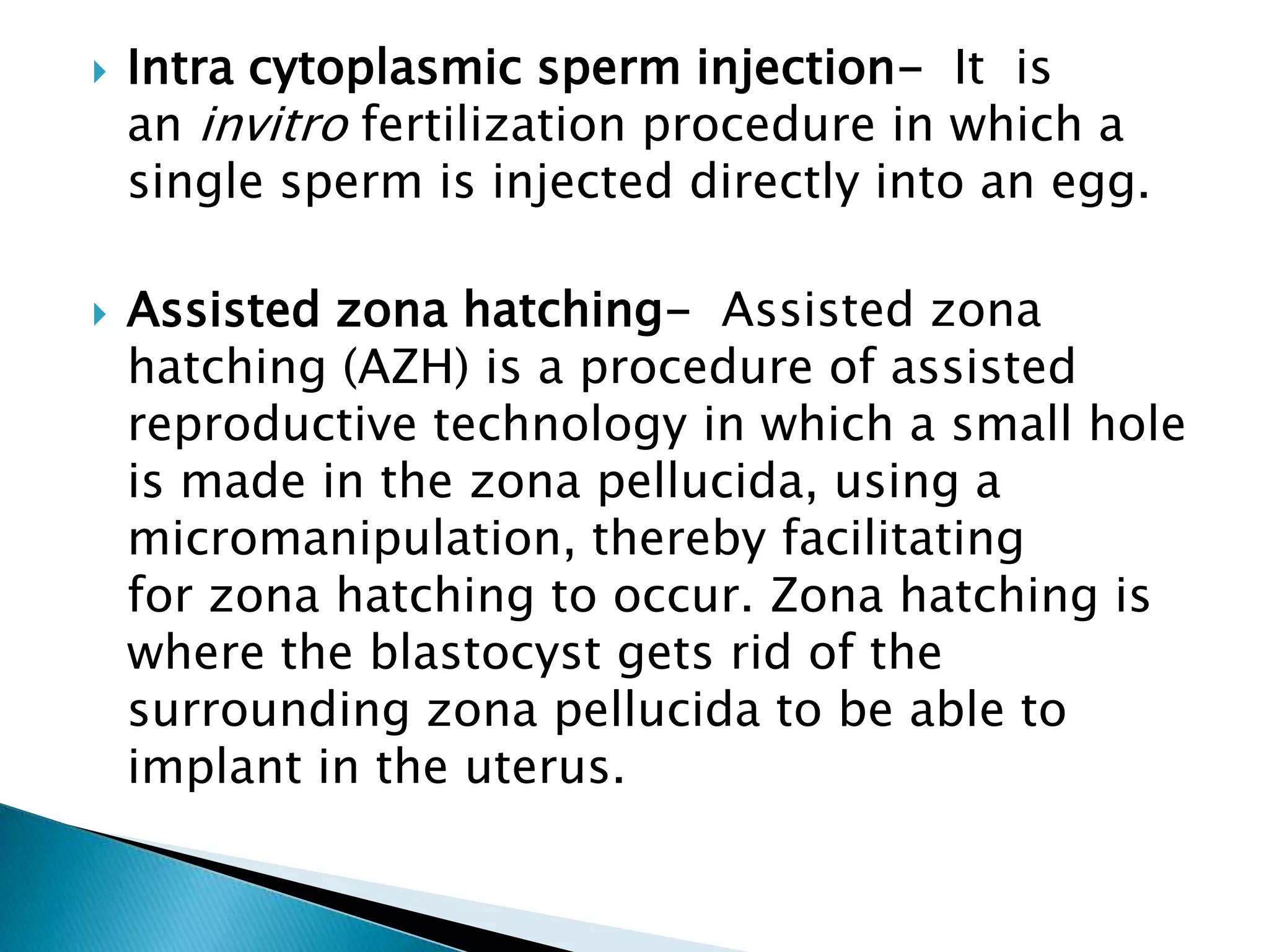 In vitro fertilization and embryo transfer in humans | PPTX
