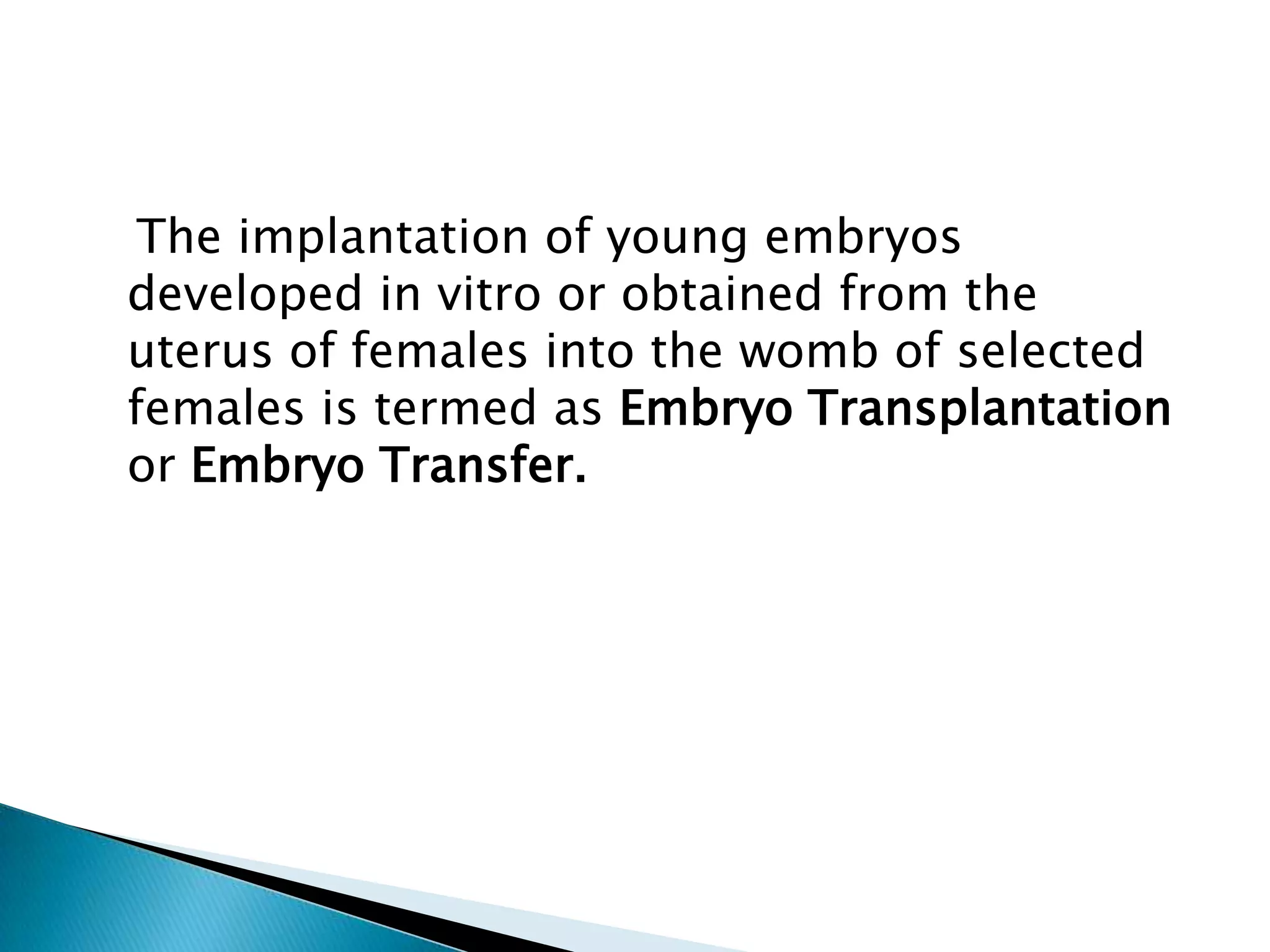 In vitro fertilization and embryo transfer in humans | PPTX