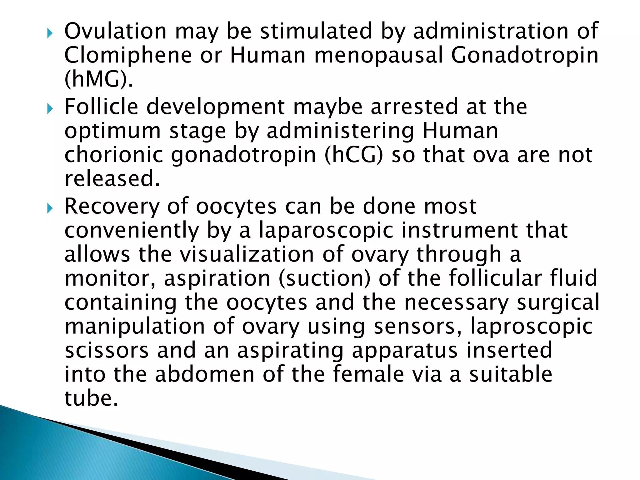In vitro fertilization and embryo transfer in humans | PPTX