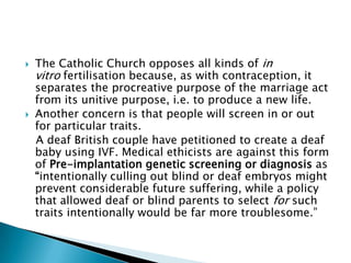 In vitro fertilization and embryo transfer in humans | PPTX