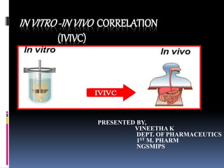 Invitro invivo correlation | PPTX