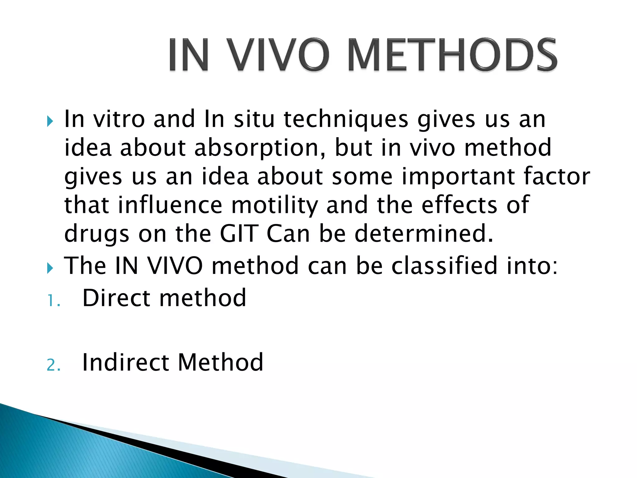 Invitro invivo insitu method | PDF