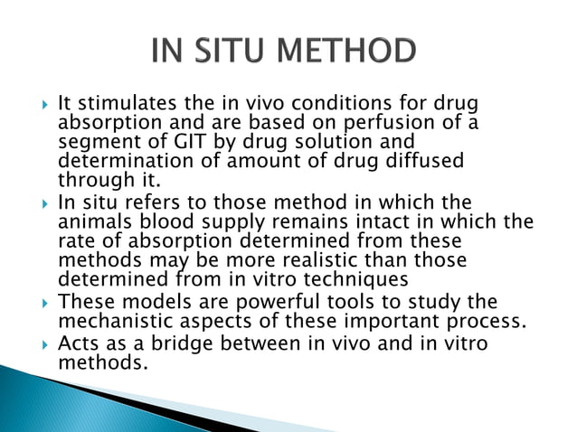 Invitro invivo insitu method | PDF | Chemistry | Science