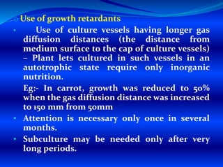 In vitro Preservation of Germplasm SMG | PPTX