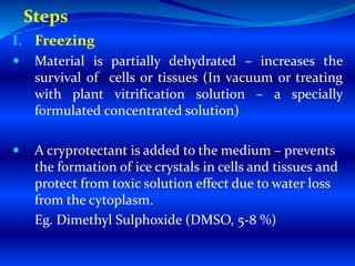 In vitro Preservation of Germplasm SMG | PPTX
