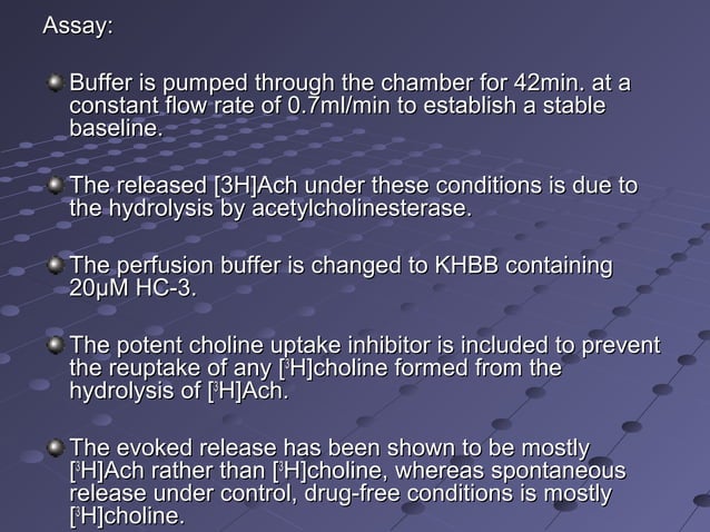 In vitro screening methods ach, ne and 5-HT | PPT