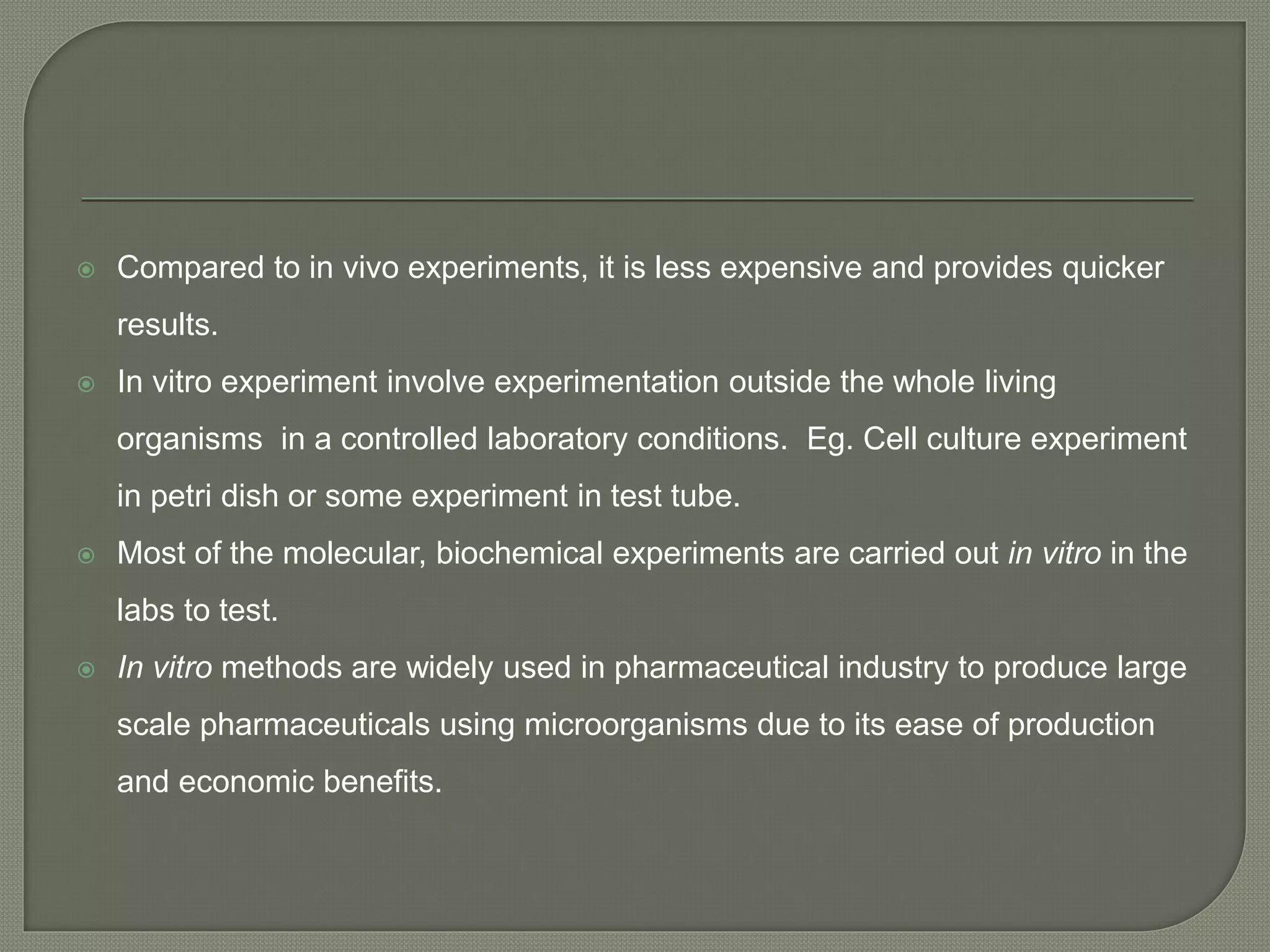 In vivo and in vitro studies | PPTX