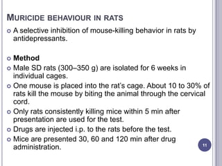 In vivo model of depression | PPTX